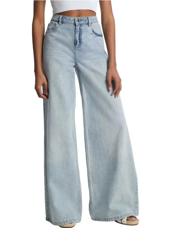 Michael Kors Wide Leg Jeans - Light Denim Blue