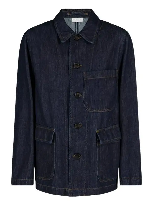 Dries Van Noten Long Sleeve Denim Jacket - Black