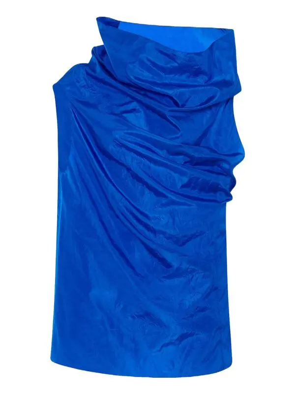 THE ROW Aria Draped-design Top - Blue