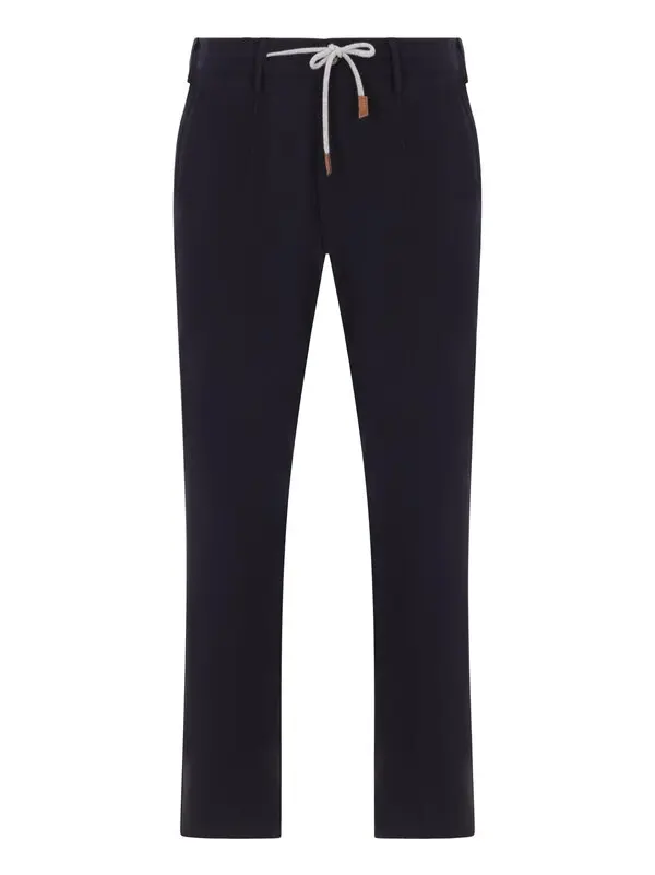 Eleventy Drawstring Tailored Pants - Black