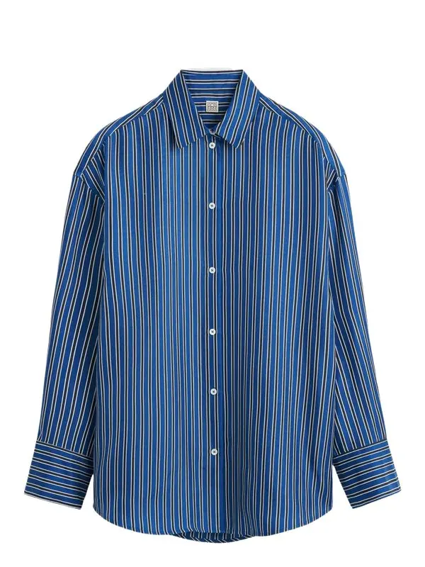 TOTEME Oversized Striped Shirt - Blue