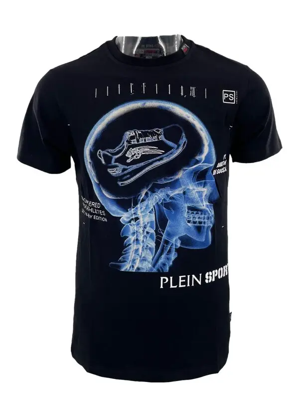 Philipp Plein Round Collar Printed T-shirt - Black