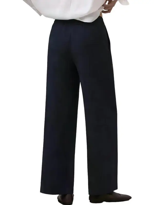 ECOALF Moss Elasticated Wide-leg Trousers - Blue