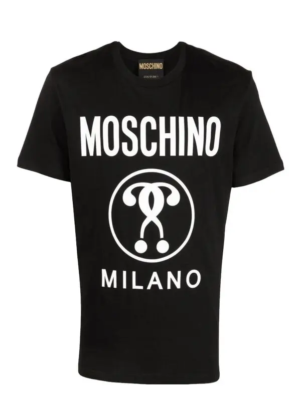 Moschino Printed Crewneck T-shirt - Black