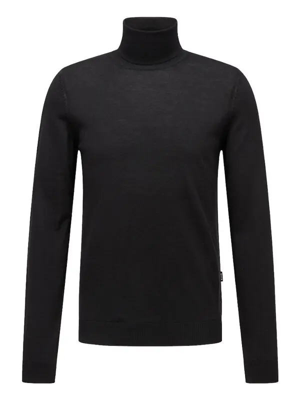 Hugo Boss Roll-neck Knitted Jumper - Black