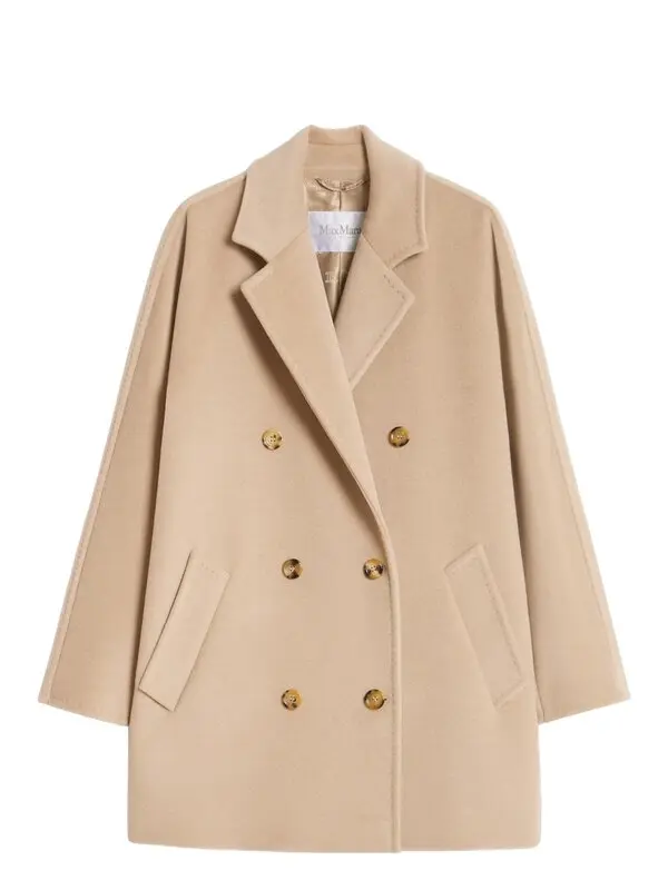 Max Mara Double-breasted Long-sleeve Coat - Light Brown