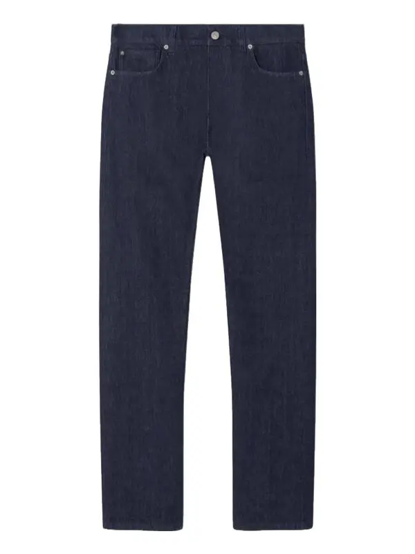 Versace Logo-patch Straight-leg Jeans - Blue