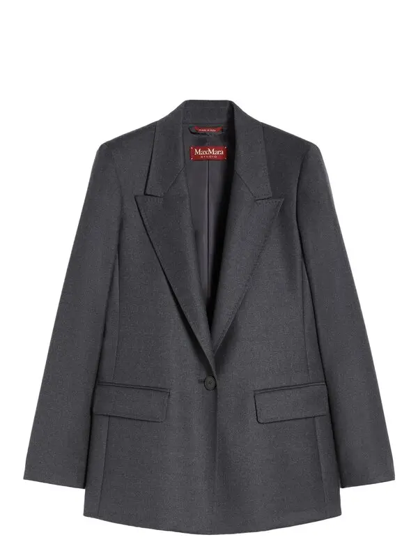 Max Mara Bolsena Single-breasted Blazer - Dark Gray