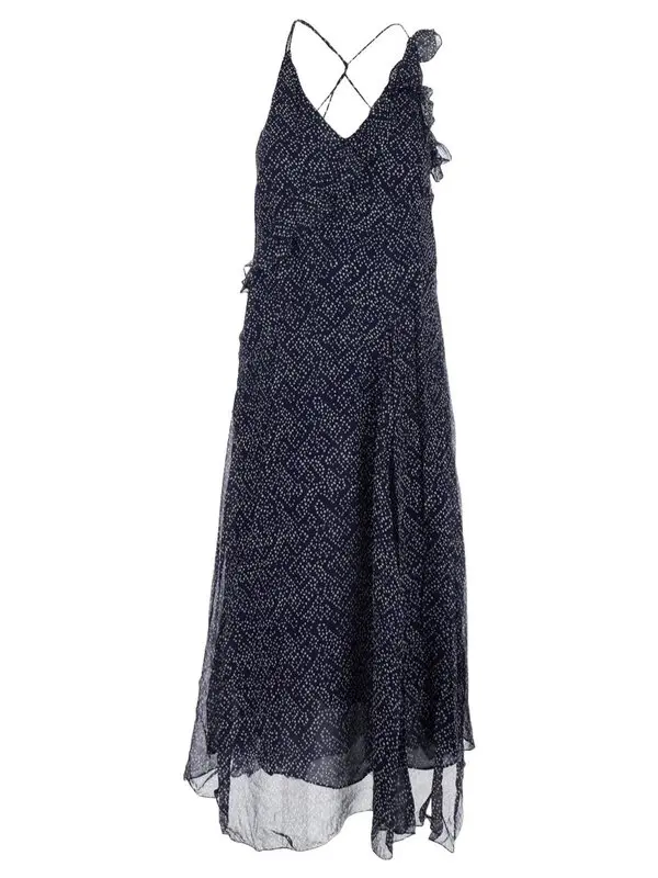 Isabel Marant Étoile Floral Print Midi Dress - Blue