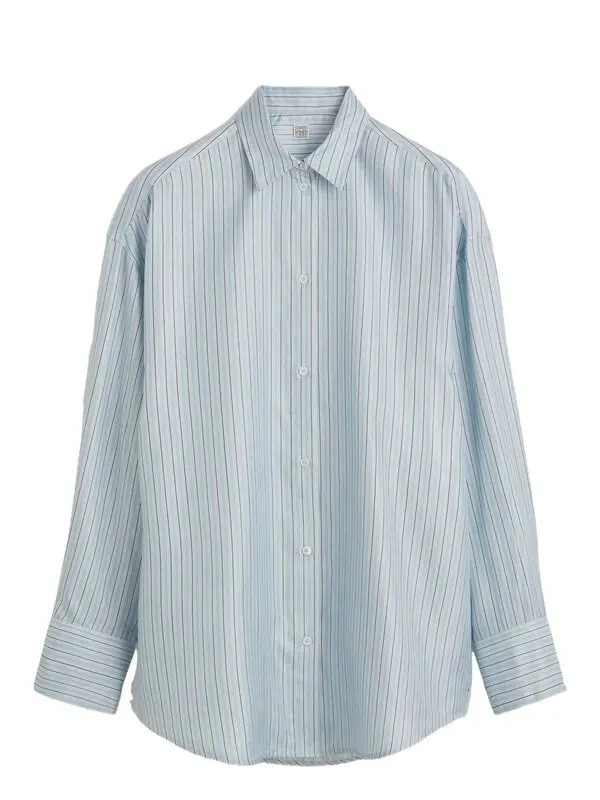 TOTEME Oversized Striped Shirt - Gray