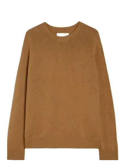 JIL SANDER Cashmere Blend Crew-neck Sweater - Sandstone Color