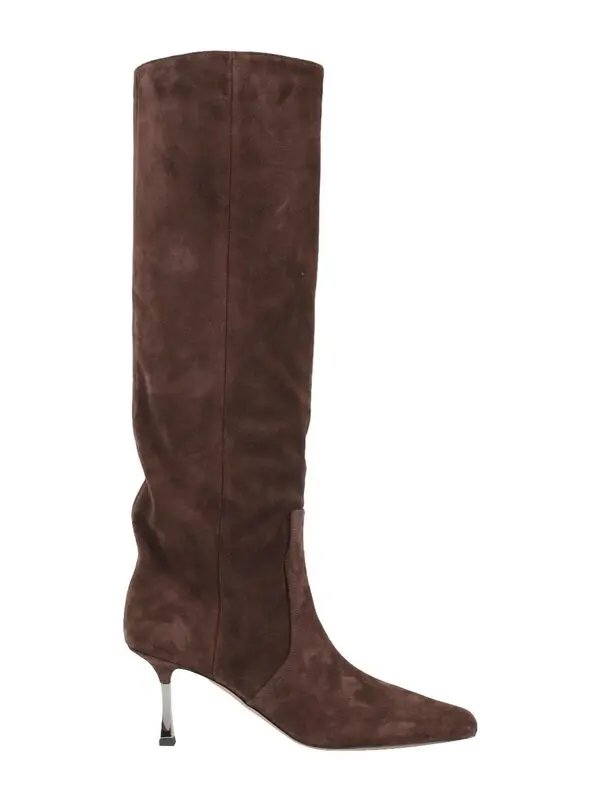 Paris Texas Square Toe Stiletto Heel Boots - Red