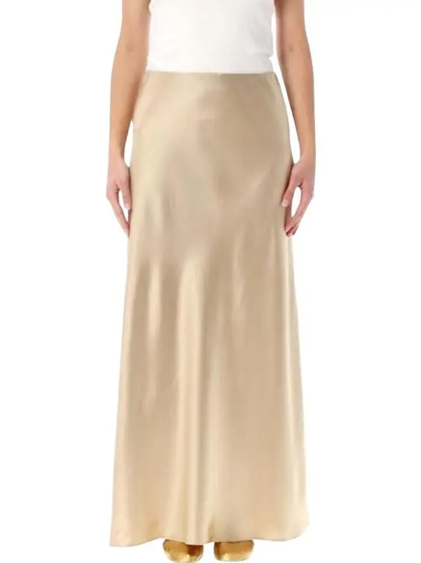 BY MALENE BIRGER Barbara Satin Maxi Skirt - Beige