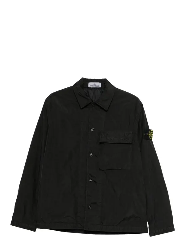 Stone Island Button-fastening Chest-pocket Jacket - Black