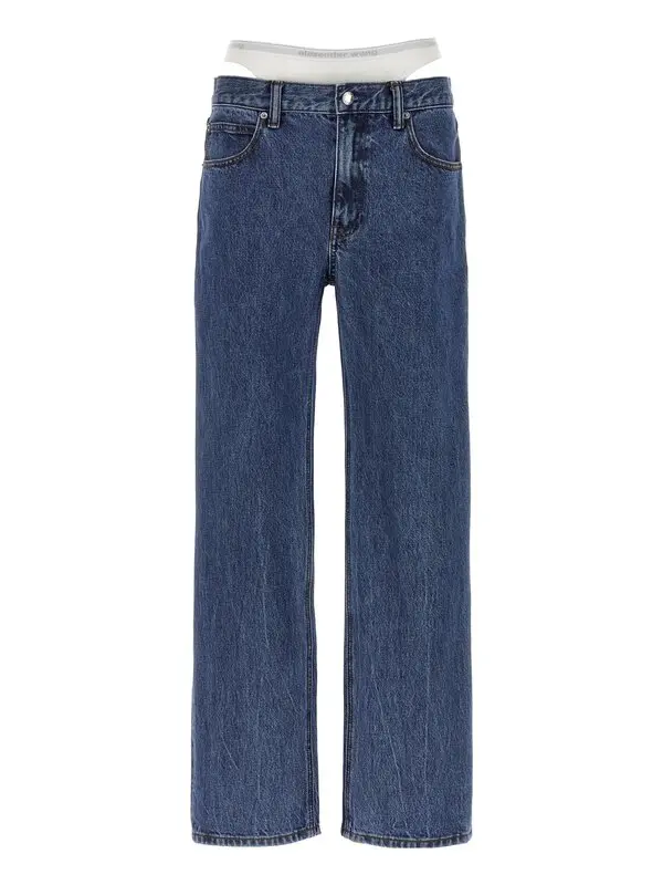 Alexander Wang Layered Low-waisted Jeans - Deep Blue