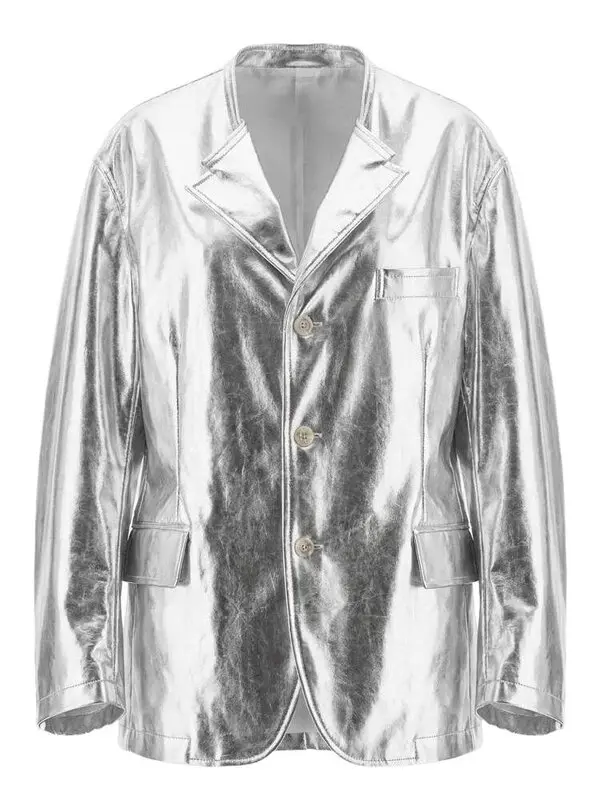 Comme Des Garçons Single-breasted Jacket - White