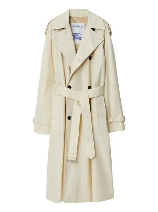 Burberry Double-breasted Trench Coat - White