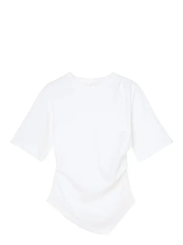 RÓHE Short Sleeve Draped T-shirt - White