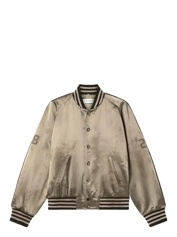 GOLDEN GOOSE Journey Varsity Bomber Jacket - Green