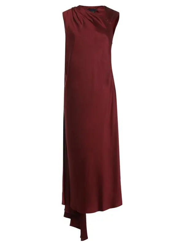 Max Mara Asymmetrical Silk Dress - Brown