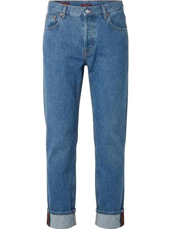 Gucci Tapered Fit Denim Trousers - Blue