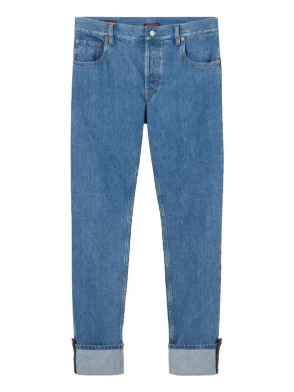 Gucci Tapered Fit Denim Trousers - Blue