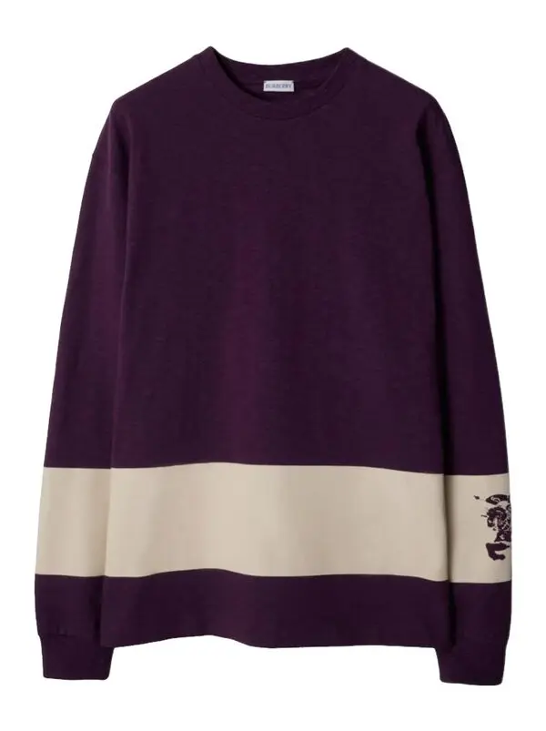 Burberry Ekd Stripe Cotton Jumper - Pansy