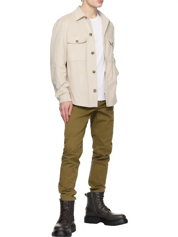 Hugo Boss Relaxed-fit Overshirt - Nude