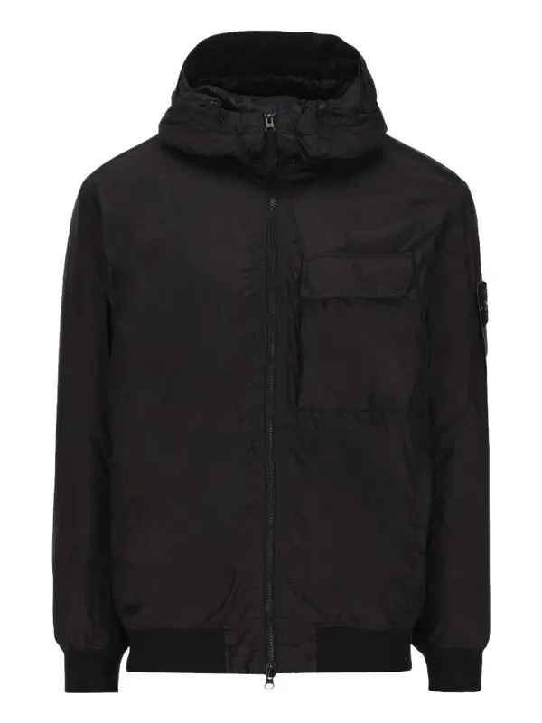 Stone Island Compass Patch Windbreaker Jacket - Black