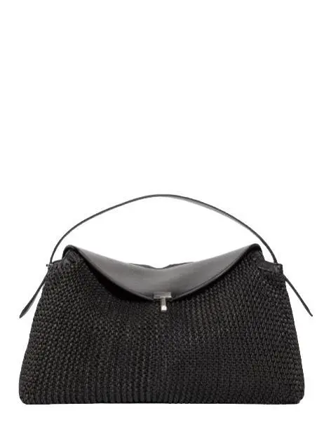 TOTEME T-lock Woven Tote Bag - Black