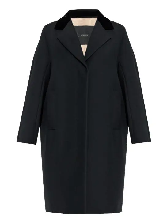 Max Mara Mamola Long Sleeved Coat - Black