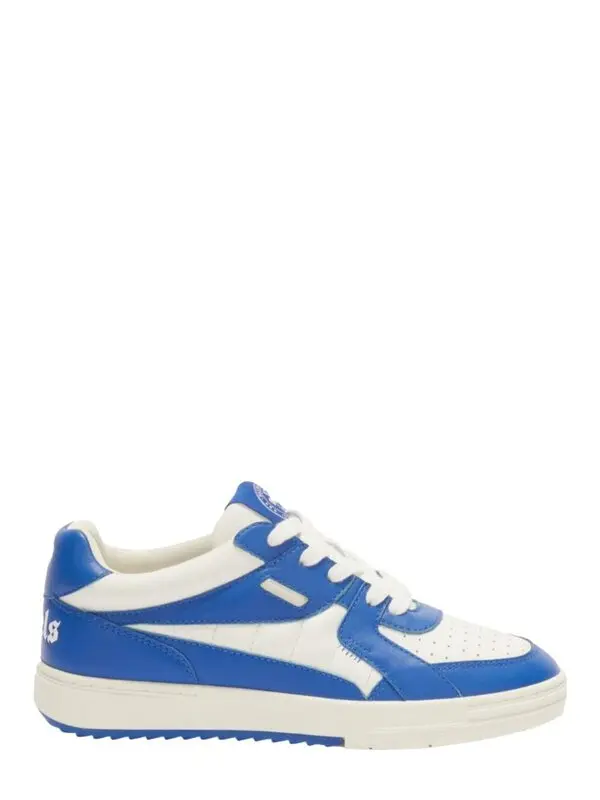 Palm Angels University Lace-up Leather Sneakers - White