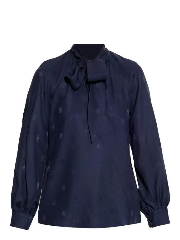 Etro Tie Detailed Blouse - Black