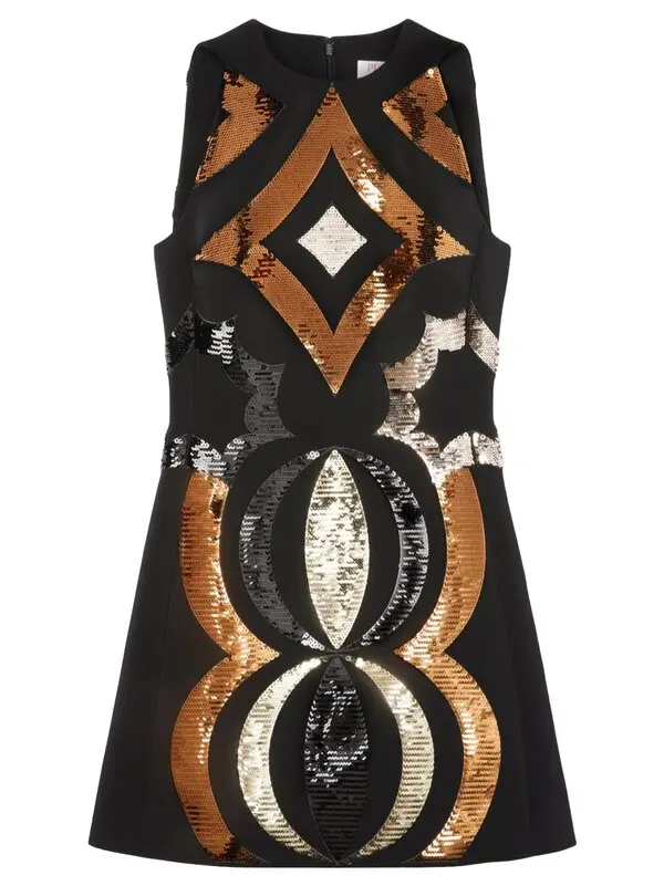 Emilio Pucci Sleeveless Embroidered Dress - Black