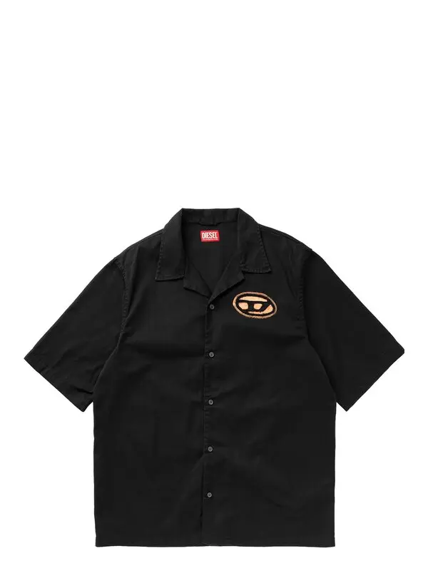 DIESEL® S-stan-bleach Bowling Shirt - Black