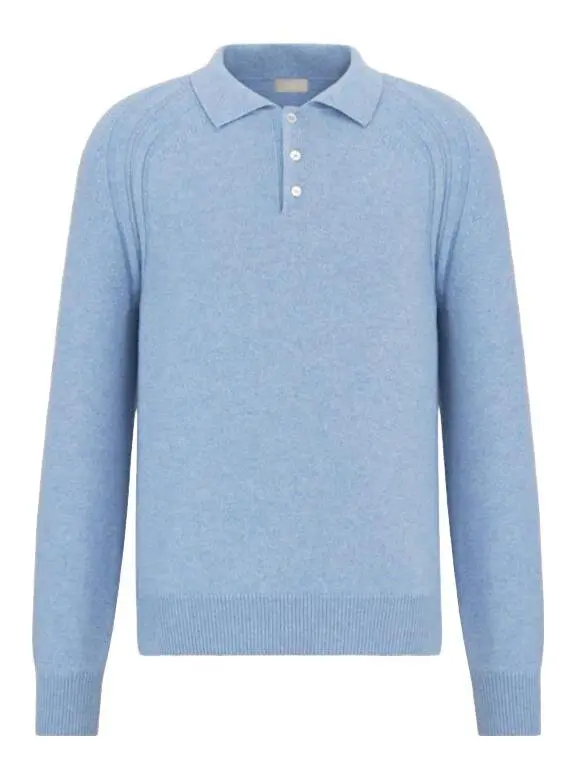 Dior Icons Long-sleeved Polo Shirt - Blue