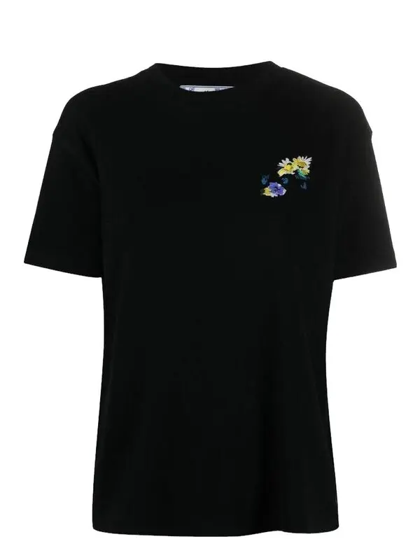 Off-White Check Arrows Print T-shirt - Black