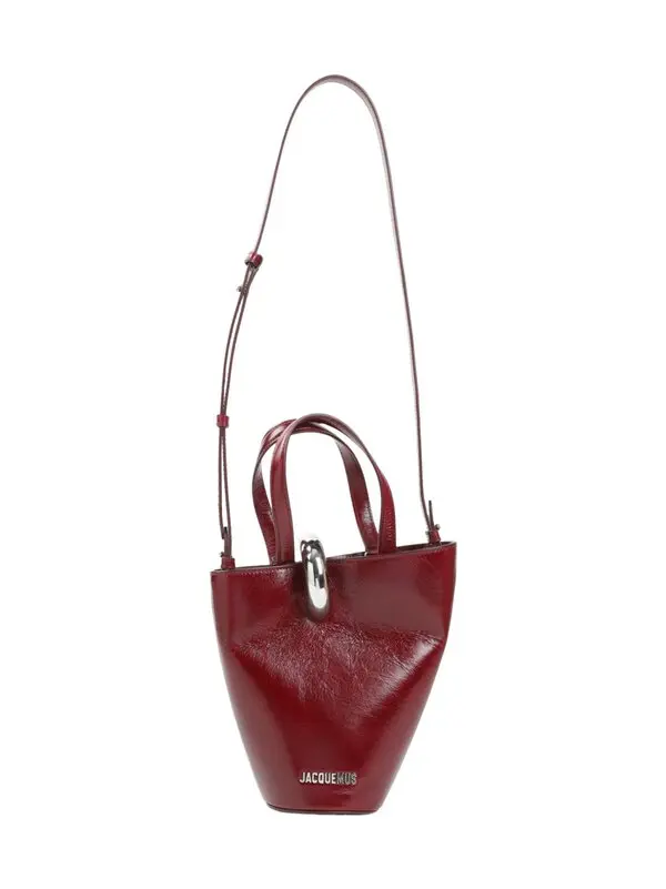 Jacquemus Logo Plaque Bucket Bag - Red
