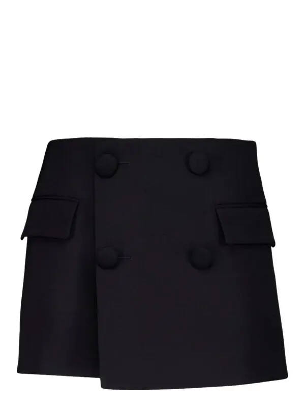Balmain Gabardine Double-breasted Shorts - Black