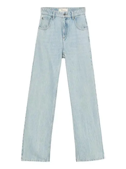 Blumarine Logo Embroidered Jeans - Light Blue