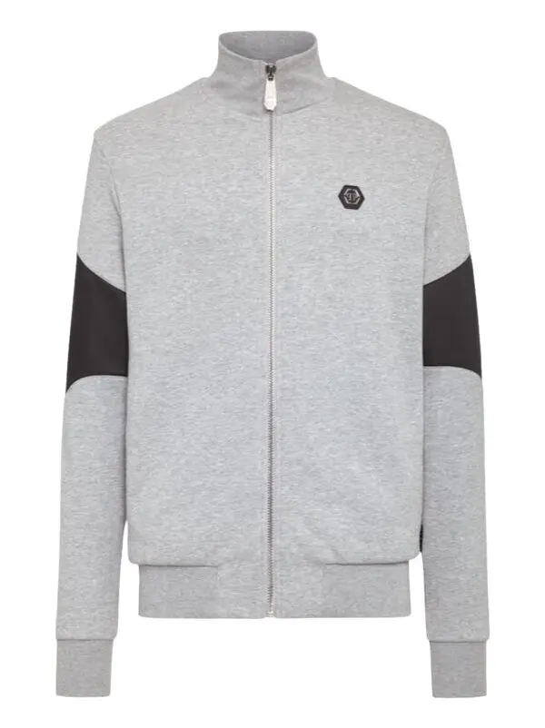 Philipp Plein Zippered Casual Jacket - Gray