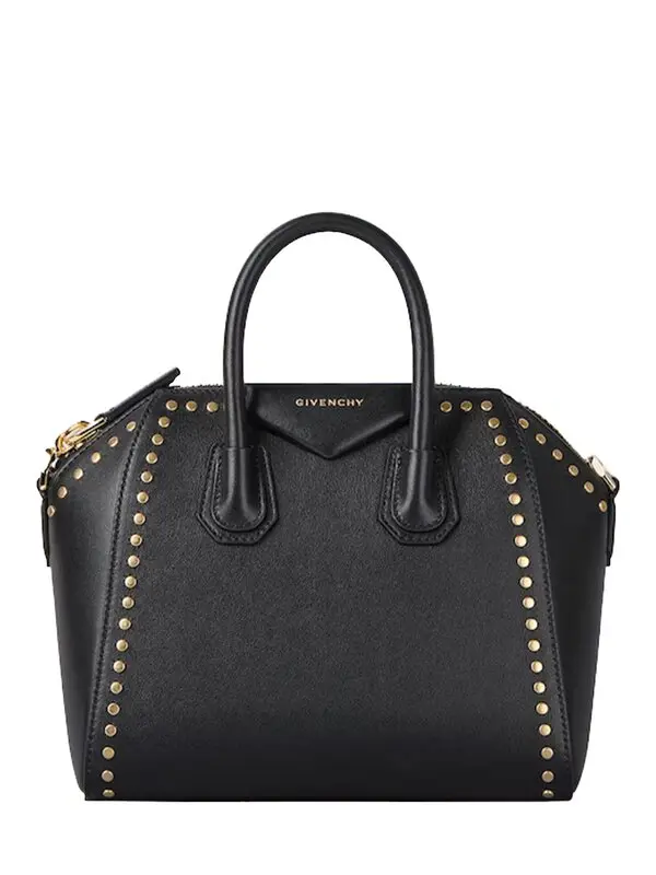 Givenchy Mini Antigona Tote Bag With Stud Embellishments - Black