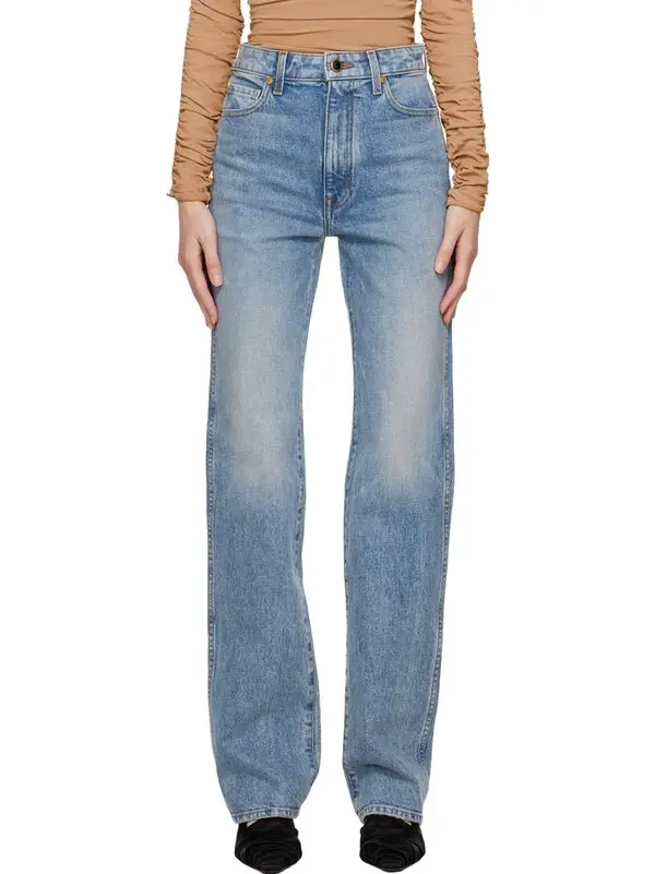 Khaite Danielle Straight Leg Jeans - Blue
