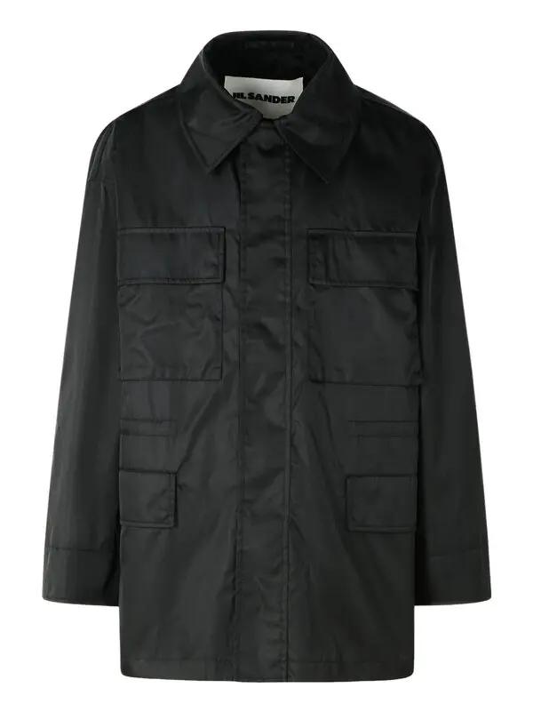JIL SANDER Long Sleeved Field Jacket - Black