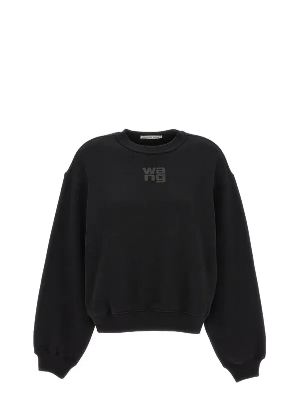 Alexander Wang Logo Crewneck Sweatshirt - Black