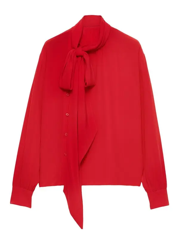 Prada Marocain Long-sleeved Shirt - Red