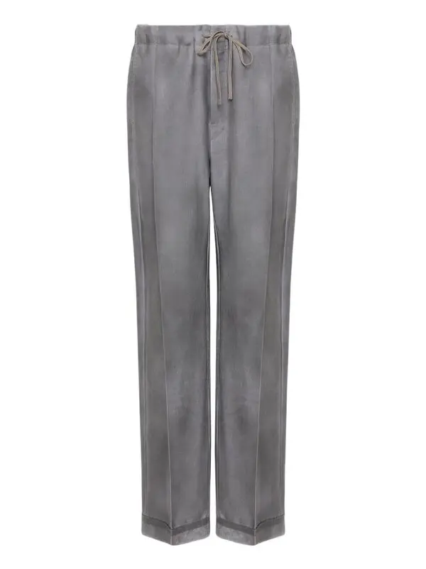 MAISON MARGIELA Wide-leg Trousers With Drawstring Waist - Grey