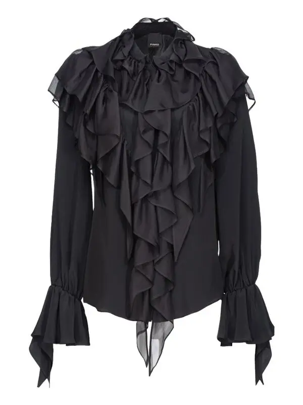 Pinko Ruffled Blouse - Black