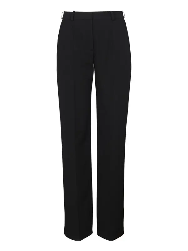 Balmain Creased Straight-leg Trousers - Black