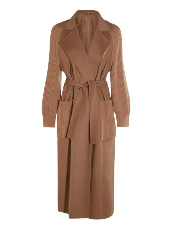 Max Mara Belted Knitted Coat - Brown